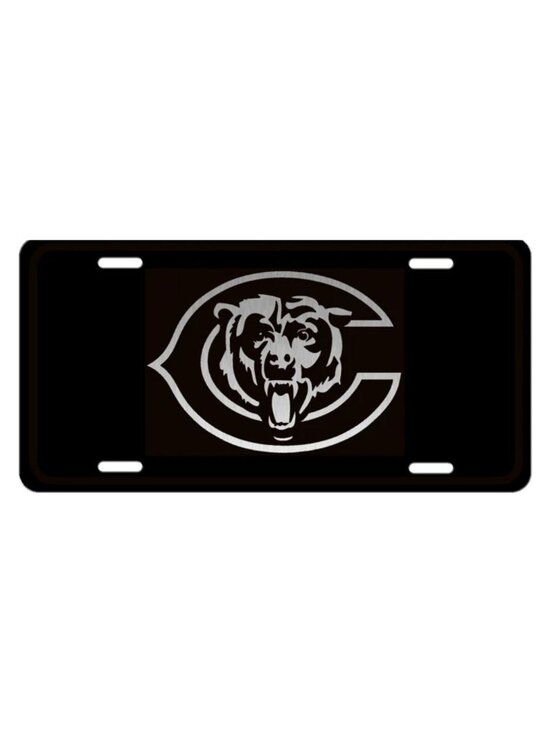 Accents | Chicago Bears Black Metal Vanity Aluminum License Plate Tag ...